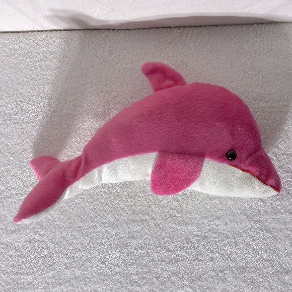 Toys | Pink White Plush Dolphin Stuffed Animal | Poshmark